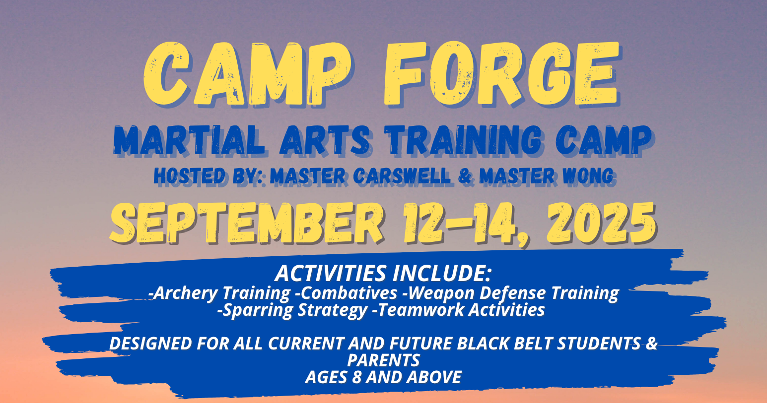 Martial Arts Training Camp | 09/12/2025-09/14/2025 – Lincoln Family ...